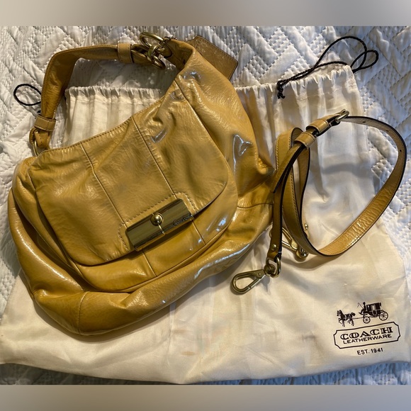 Coach | Bags | Coach Kristin Patent Leather Hobo Crossbody Bag No ...